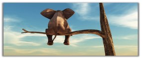 Malvis ® Zábavný slon Velikost (šířka x výška): obdélník - 100x45 cm