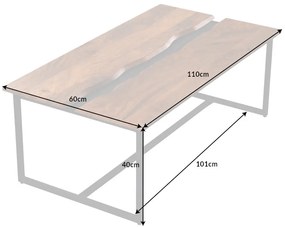 Designový konferenční stolek Argentinas 110 cm mango - břidlice