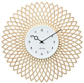 LAVVU Dřevěné designové hodiny s plynulým chodem CHIC, pr. 38 cm