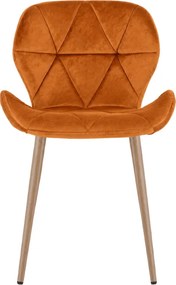 Jídelní židle MANGO VELVET, terakotová