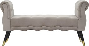 Lavice Paris 120 cm samet šedá/zlatá