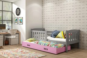 BMS Group Dětská postel s výsuvnou přistýlkou KUBUS grafit Velikost postele: 200x90 cm, Barva šuplíku: Grafit