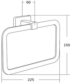 Mexen příslušenství, ASIS lázeňský držák na ručníky, zlatá, 7017632-50