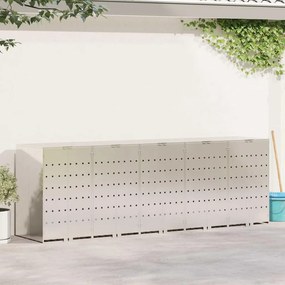 Úložný box na 3 popelnice Nerezová ocel Stříbrná 3394791