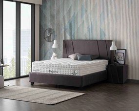 Čalouněná postel ELEGANCE NEW s matrací - černá 160 × 200 cm