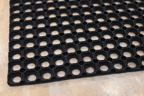 Hamat, Venkovní čistící rohož guma Domino 17mm - na ven i na doma, 40x60, černá, exteriér