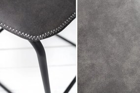 Barová židle Django vintage šedé železo / 38110