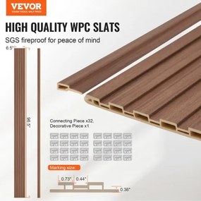 dřevěné lamelové akustické panely 8 KS 243,8 × 15,2 cm WPC pro moderní stěnu šedý dub