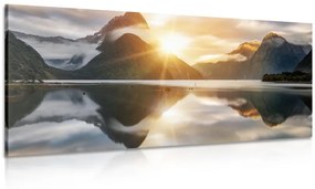Obraz Milford Sound při východu slunce - 120x60 cm