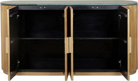 Designová komoda Ifama 170 cm zelený mramor / mango