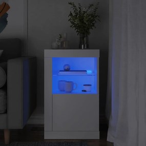 Odkládací Skříňka S Led Osvětlením Kompozitní Dřevo