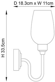 Endon 107792 - Nástěnné svítidlo STOURTON 1xE14/6W/230V mosaz