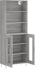 vidaXL Skříň highboard 69,5 x 34 x 180 cm kompozitní dřevo [3189302] Barva: kouřový dub