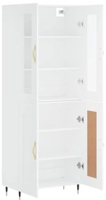 Skříň highboard bílá 69,5 x 34 x 180 cm kompozitní dřevo - Default Title