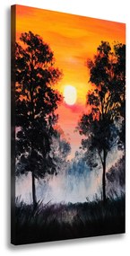 Wallmuralia Vertikální Foto obraz na plátně Západ slunce les 50x100