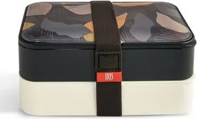 Iris Barcelona Obědový box s příborem Bento 1.2 l hnědý