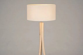 Stojací designová lampa Arbon White and Wood