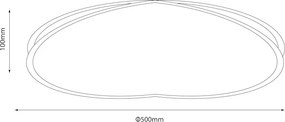 Stropní LED svítidlo Halo, 2x LED 38w, 4000k, b