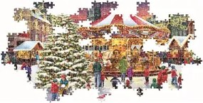 Clementoni 39928 Panoramatické puzzle Vánoční kolekce: Vánoční vesničk