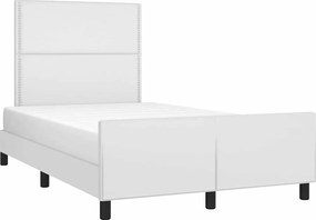 Rám postele s čelem bílý 120x200 cm umělá kůže 3125501