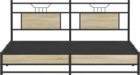 Kovový rám postele bez matrace dub sonoma 183 x 213 cm 3325121