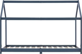 Rám dětské postele šedý masivní borové dřevo 90 x 200 cm 283354