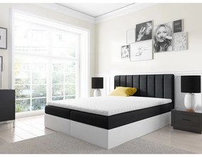 Kontinentální postel Figo, Rozměr postele: 120 x 200 cm, Barva:: ekokůže Soft 011 (černá) + Ikar 1
