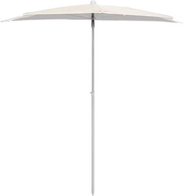 Zahradní půlkruhový slunečník s tyčí 180 x 90 cm pískový 315559