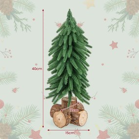 Costway 40 cm vysoký stolní vánoční stromek Umělý vánoční stromek s 200 hroty