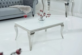 Konferenční stolek moderní barokní 100cm bílá