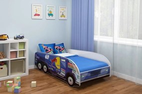 Dětská postel VI Auto - Modrá - 180x80