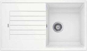 Blanco Zia 5 - Silgranitový dřez, 86x50 cm, s ovládáním odtoku, bílá 520506