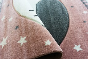 BE Dětský koberec Smart Kids 22412 PINK - růžový obdélníkový, kočička Rozměr: 120x180 cm
