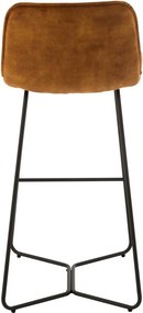 Okrová sametová barová stolička Barchair Isabel Ochre - 57*48*103cm
