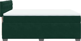 Box spring postel s matrací tmavě zelená 160x200 cm samet 3288663
