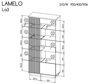 Obývací stěna LAMELO 2 Dolmar