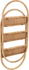 Nástěnná oválná ratanová polička Rattan Boom - 56*20*110cm