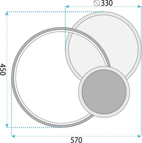Toolight Stropní LED osvětlení APP1709-C černá