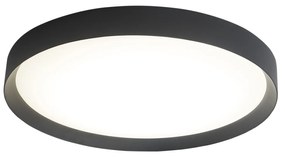 ACB Iluminacion Stropní LED svítidlo MINSK, ⌀ 60 cm, 42W, CRI90 Barva: Černá, Teplota světla: 3000K - teplá bílá, Stmívání: Casambi