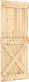 vidaXL Posuvné dveře s kováním 85 x 210 cm masivní borové dřevo [3203225]