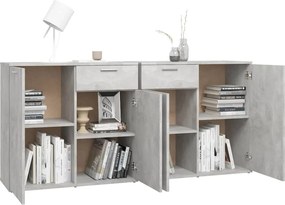 Příborník betonově šedý 160 x 36 x 75 cm kompozitní dřevo 3074931
