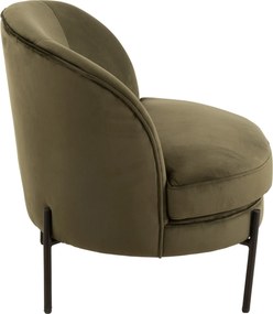Zelené sametové kulaté křeslo Lounge chair Jammy Green - 71*67*66cm