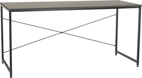 Psací stůl, beton/černá, 150x60 cm, MELLORA
