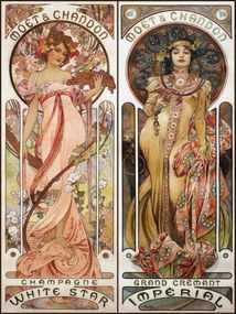 Obrazová reprodukce Moet & Chandon (Vintage Art Nouveau)  - Alfons Mucha, (30 x 40 cm)