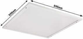 ECOLIGHT LED panel 2v1 - 30W - 60x60 cm - UGR 19 PREMIUM