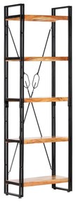 Knihovna s 5 policemi 60 x 30 x 180 cm masivní akáciové dřevo 286588