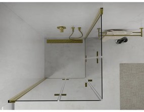 Mexen Lima Duo skládací sprchový kout 70 x 70 cm, Průhledné, Zlatá - 856-070-070-50-00-02