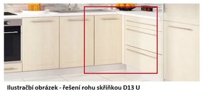 EXTOM Skříňka dolní rohová MALMO D13 U Korpus:: GREY, Dvířka:: permbroke