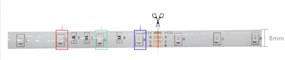 BERGE LED pásek RGB - IP65 - 5m + dálkové ovládání + napájecí adaptér - SADA