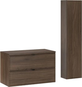 Koupelnová sestava Villa s deskou a skříňkami 80 cm ořech